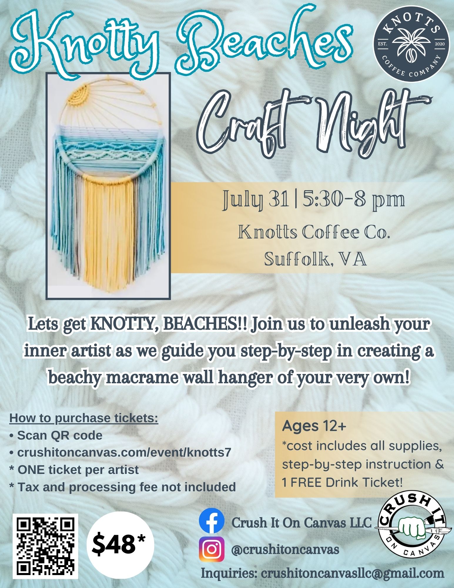 "Knotty Beaches" Craft Night at Knotts Coffee! | Events | Bridgeport ...